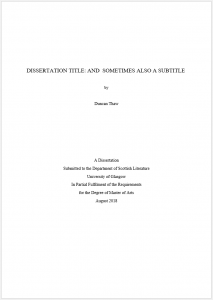 Dissertation title page