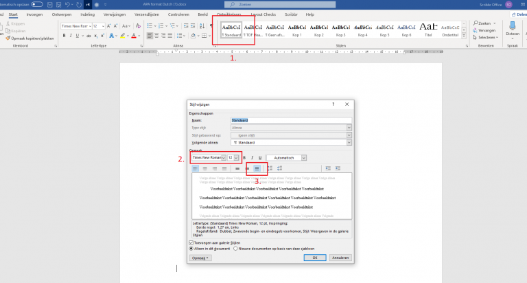 Stappenplan opmaak APA-titelblad in Word