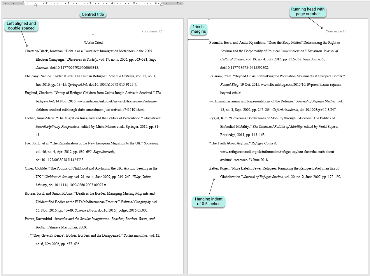 How To Write Works Cited Page Mla Guidelines Specify That Both Styles Are Acceptable see E g 