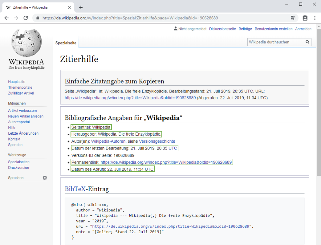Wikipedia zitieren und Quellenangaben finden - So geht's richtig