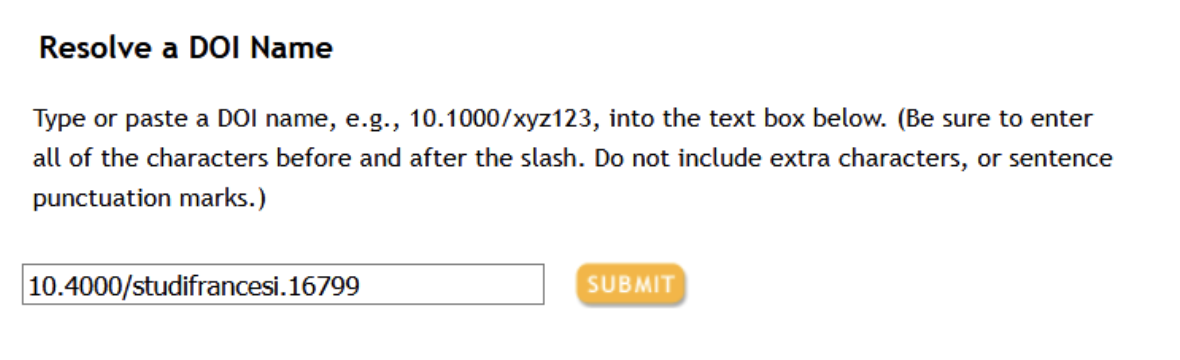 DOI : l’identifiant des sources numériques